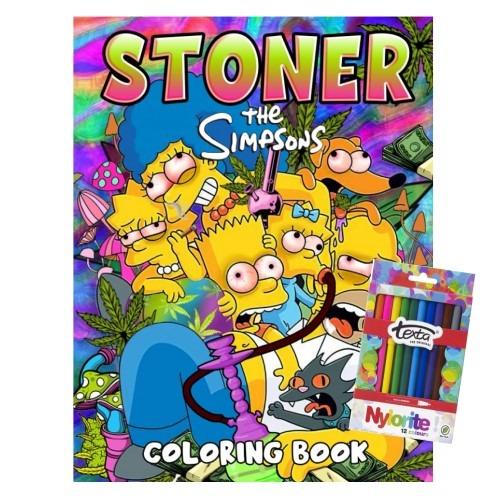 The Simpsons Adult Colouring Book Set – High on Chapel